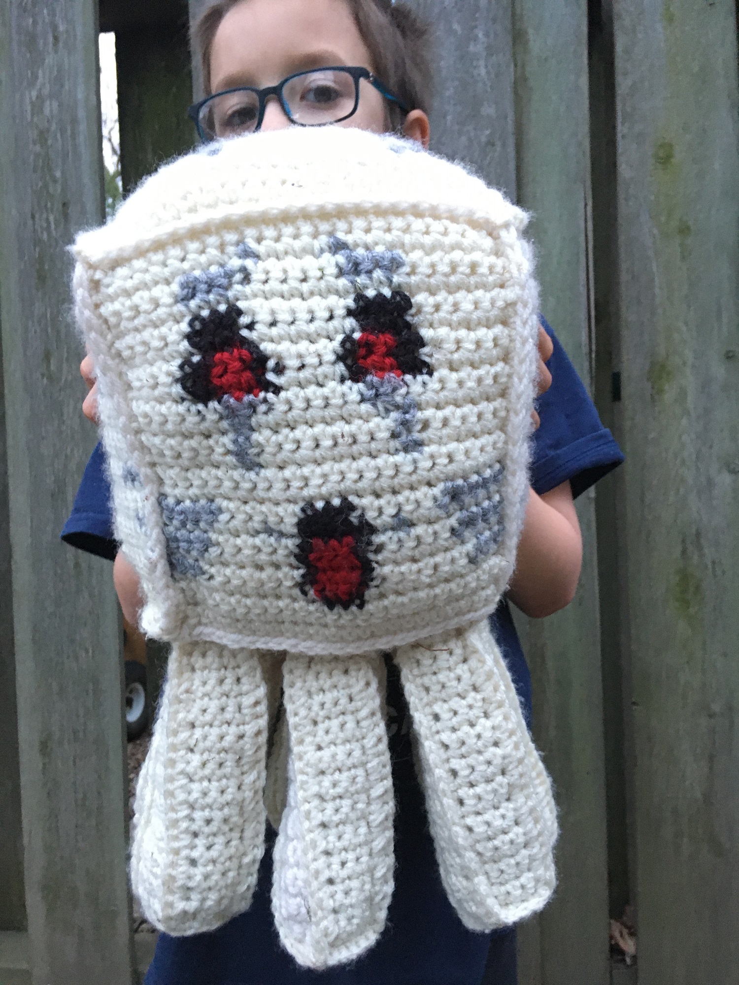 Crochet Minecraft Ghast Mud Paper Scissors